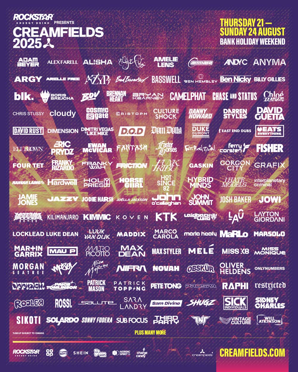 Creamfields 2025 – line-up deep dive