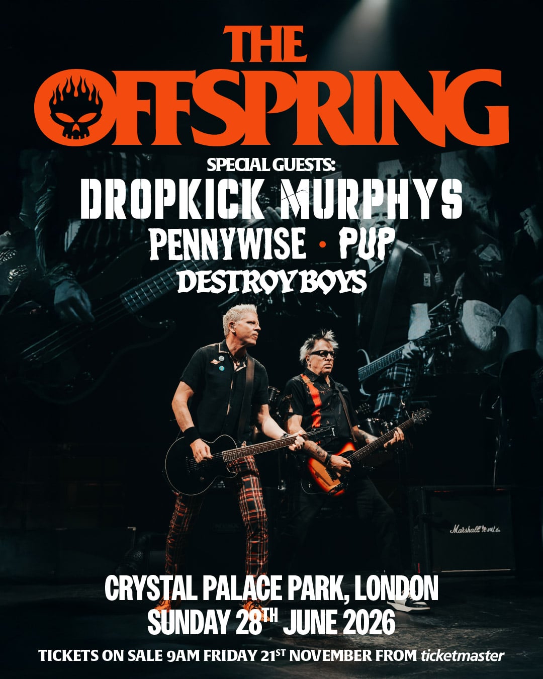 The Offspring to bring a punk all-dayer to Crystal Palace Park in 2026